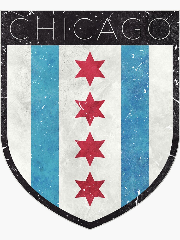 "Chicago City Vintage Emblem" Sticker for Sale by Lidra-Redesign ...