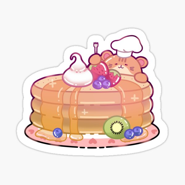 "Kawaii Pancake Hammy" Sticker by rythulians | Redbubble