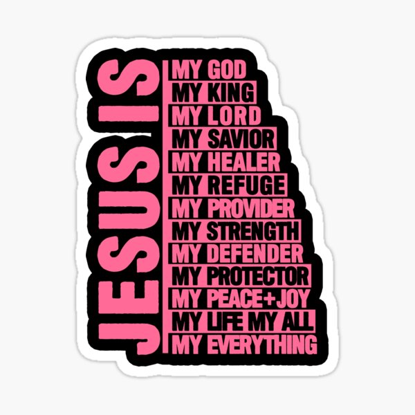 "Jesus Is My God" Sticker for Sale by plushism | Redbubble