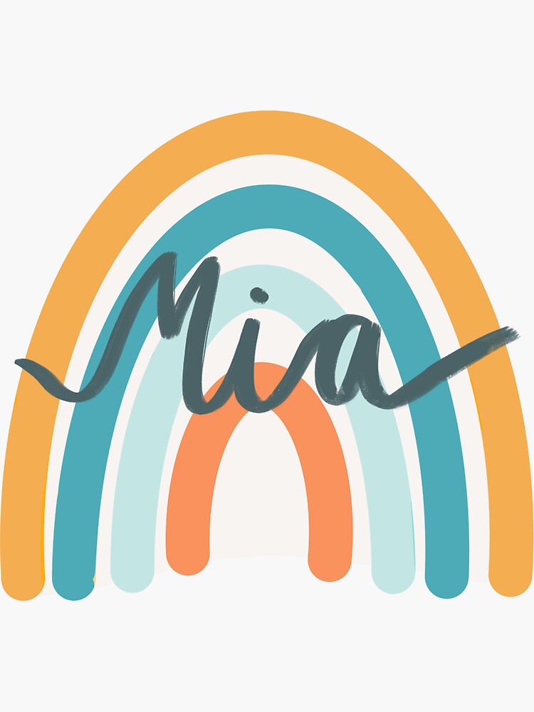"Mia" Sticker by LillylouArt | Redbubble