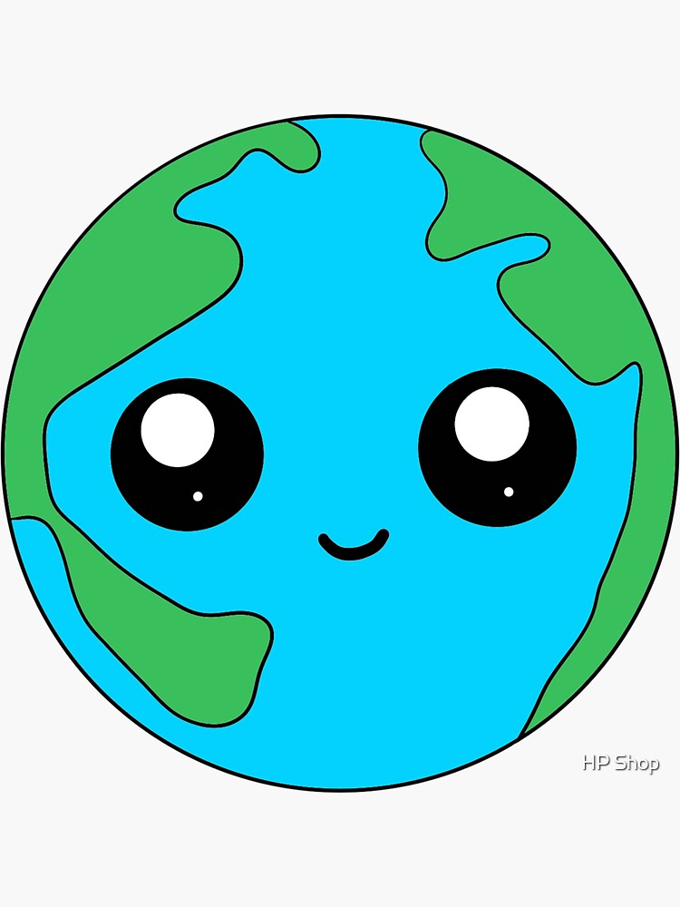 "Cute Earth" Sticker for Sale by DawoodAkoob | Redbubble