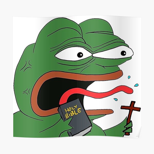 "Pepe the frog Catholic, Jesus, Jesus lover, Bible" Poster for Sale by ...