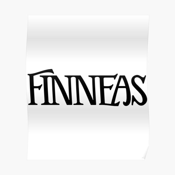 "finneas-black " Poster by Vyshyta | Redbubble