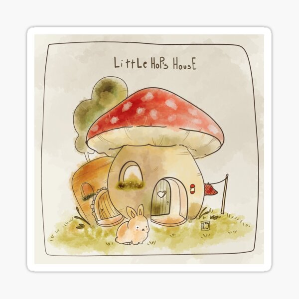 "Little hop's house" Sticker by thelazysketch | Redbubble