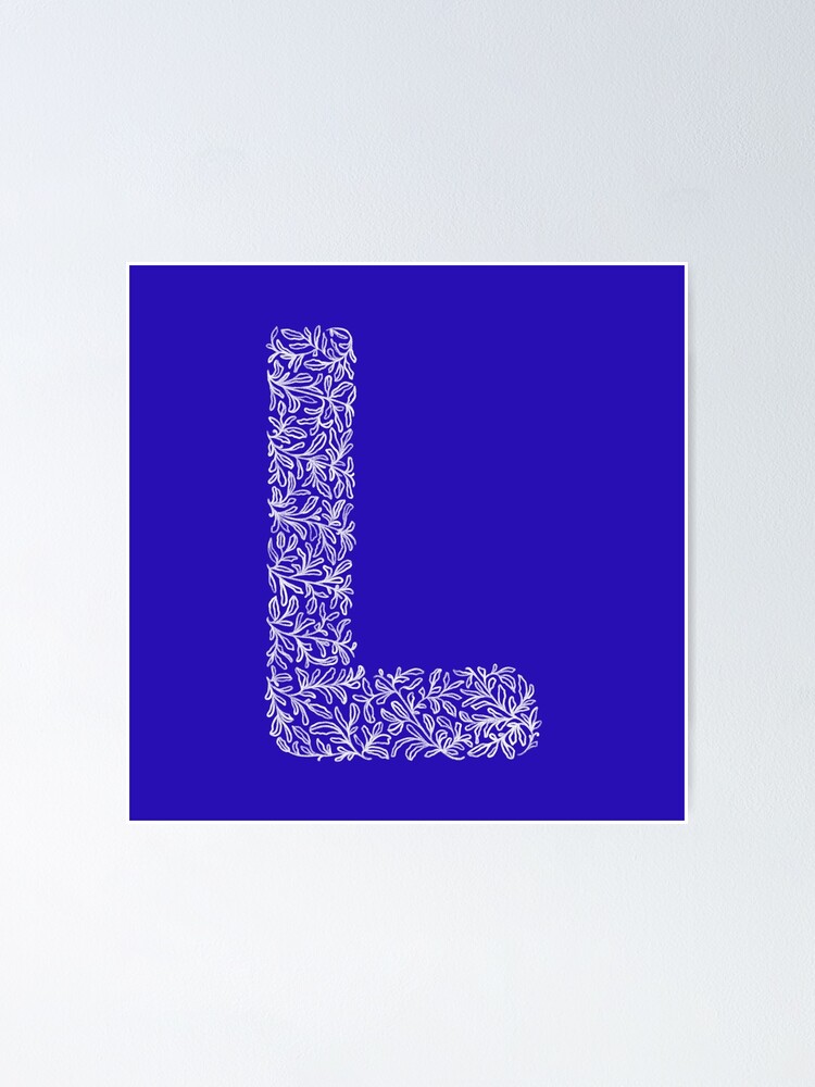 Póster «Letra L, dibujo a lápiz, monograma frondoso» de crafticdesign ...