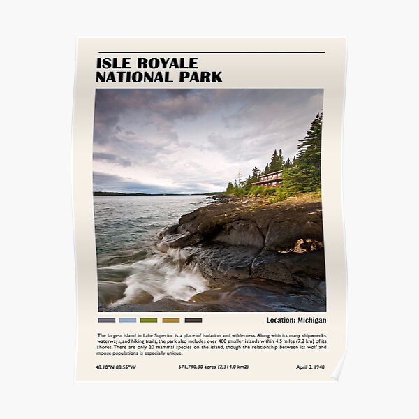 "Isle Royale National Park" Poster by JoshuaDarbon94 | Redbubble