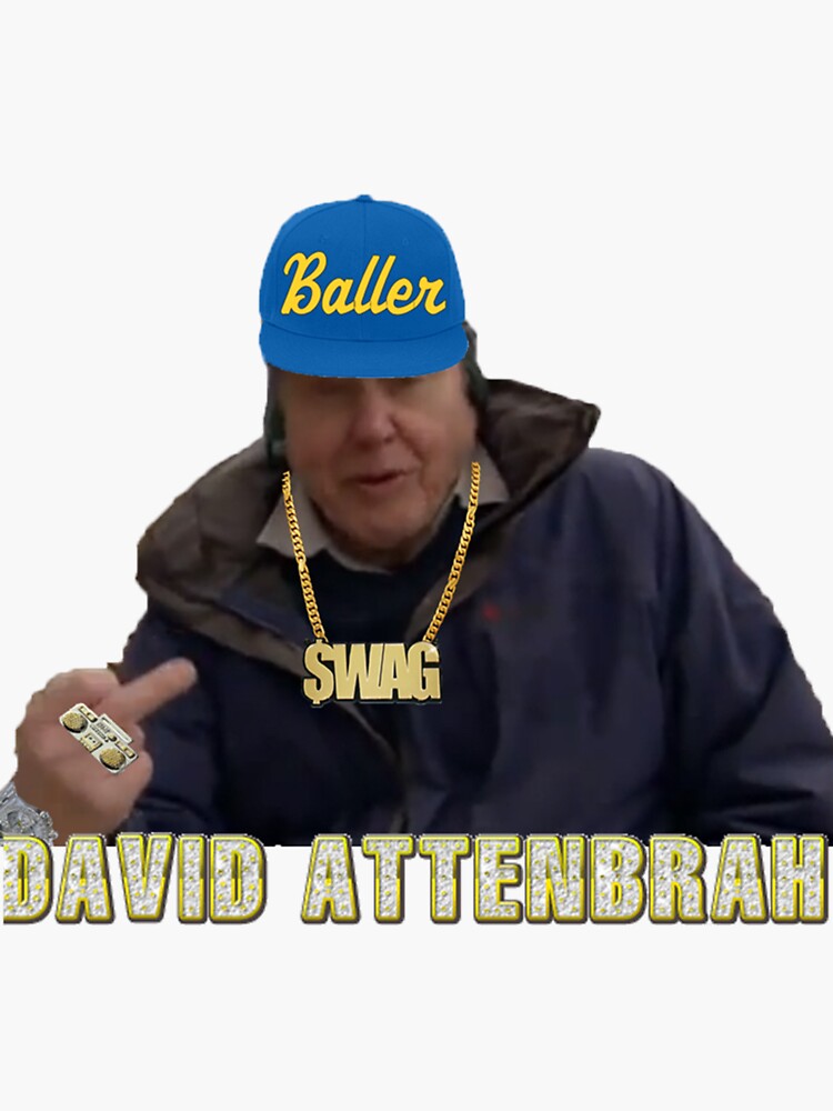 "David AttenBRAH" Sticker by CodySCH | Redbubble
