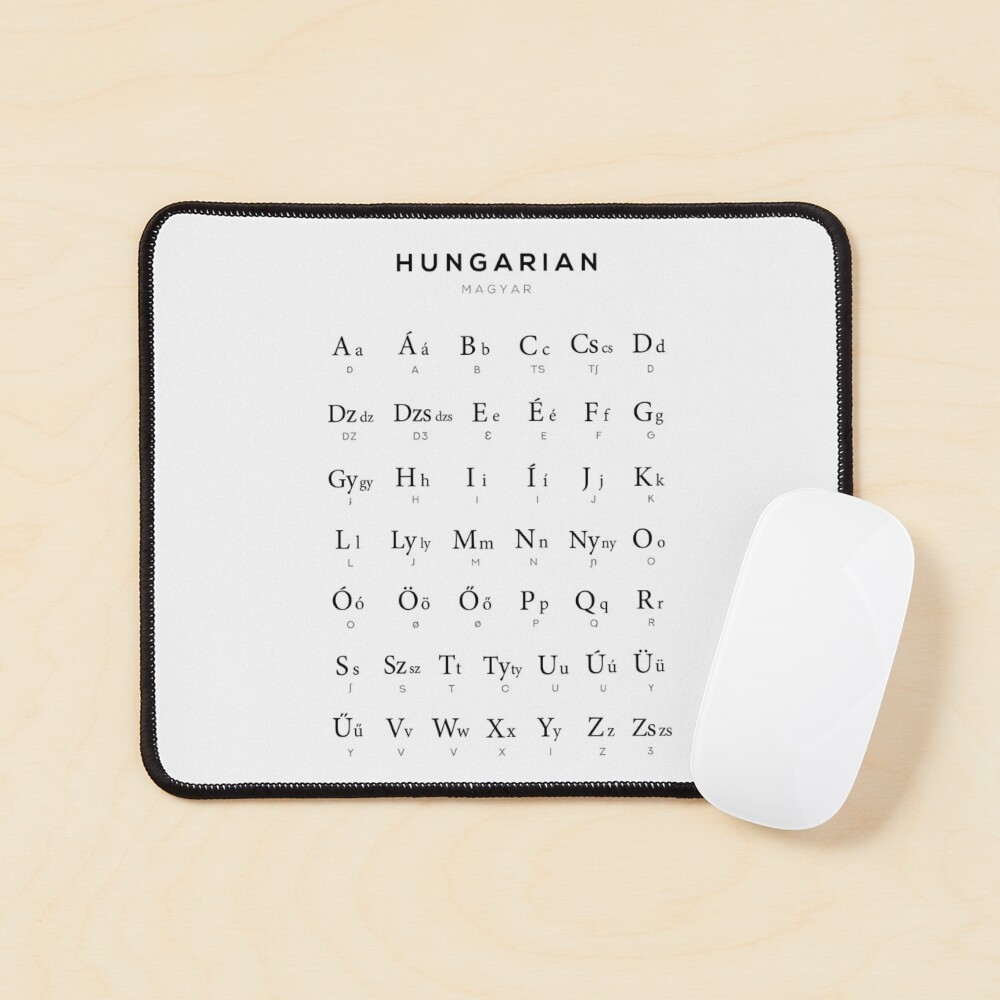 "Hungarian Alphabet Chart, Magyar Language Chart, White" Journal for ...
