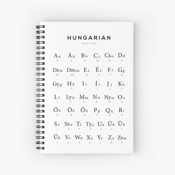 "Hungarian Alphabet Chart, Magyar Language Chart, White" Journal for ...