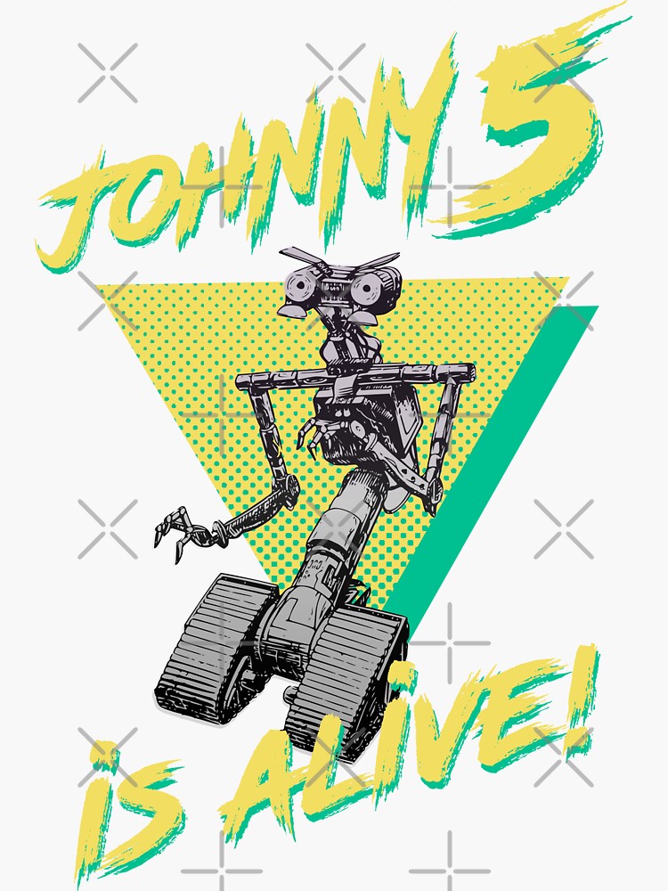 "Johnny Five Is Alive" Sticker by comicbookdude | Redbubble