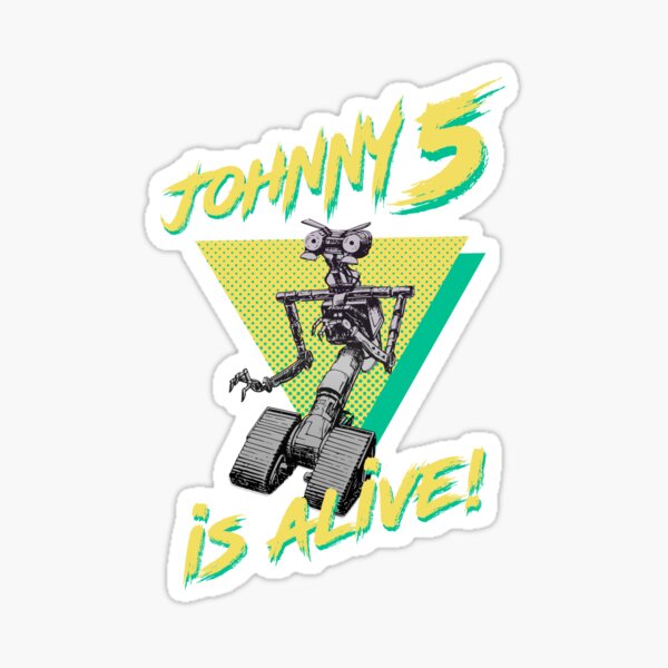 "Johnny Five Is Alive" Sticker by comicbookdude | Redbubble