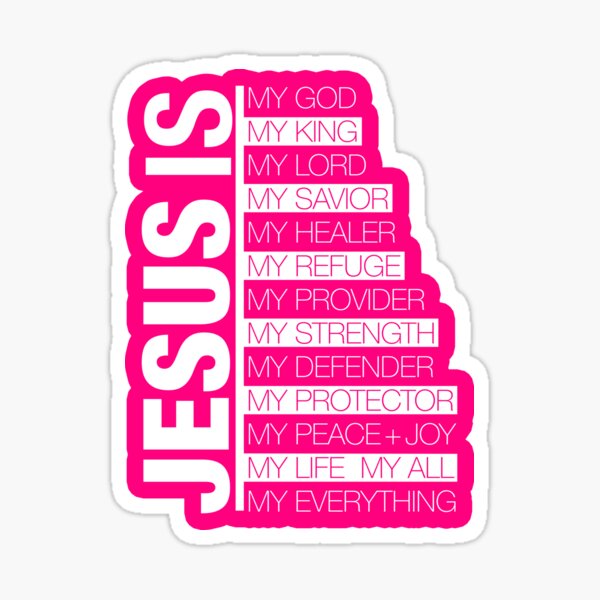 "Jesus Is My God" Sticker by plushism | Redbubble