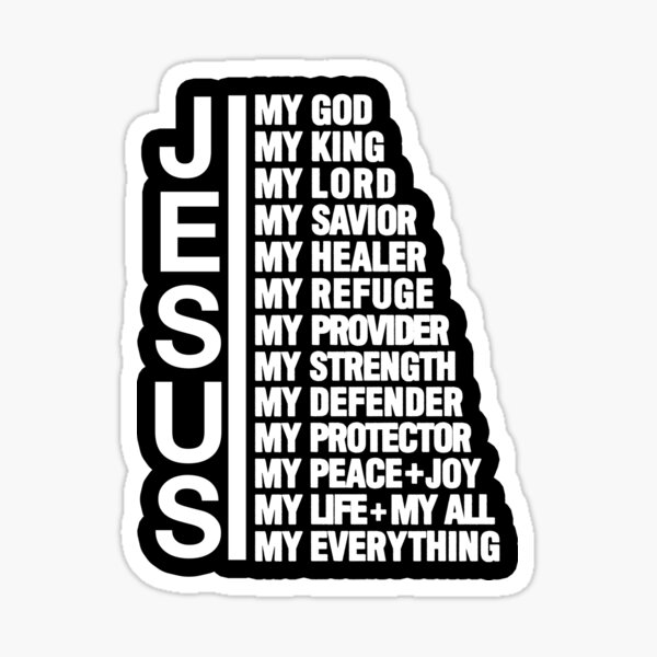 "Jesus Is My God" Sticker for Sale by plushism | Redbubble