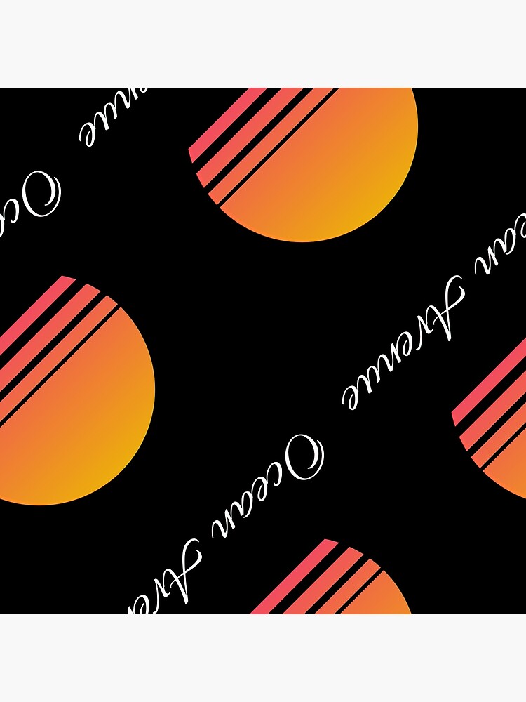 "Quad sun inverted sUn RGB effect, synthwave retrowave Ocean Avenue 84 ...