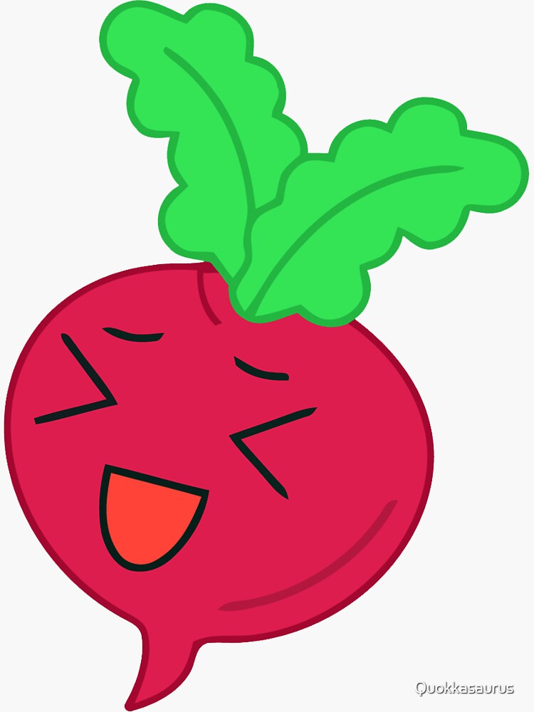 "Cute Kawaii Radish- Kawaii Cute Character" Sticker for Sale by ...