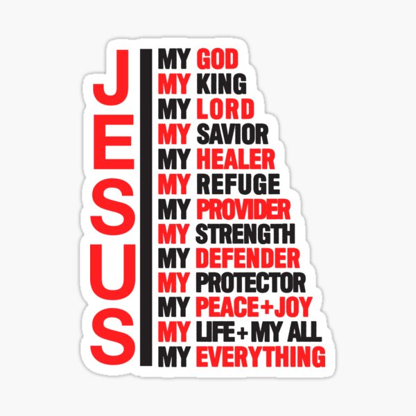 "Jesus Is My God" Sticker for Sale by plushism | Redbubble