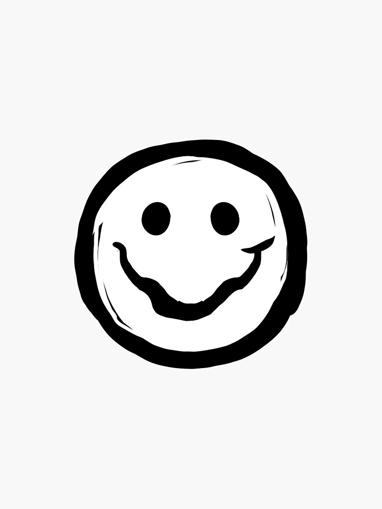 "Creepy Smile Face Sticker" Sticker by Rensflow | Redbubble