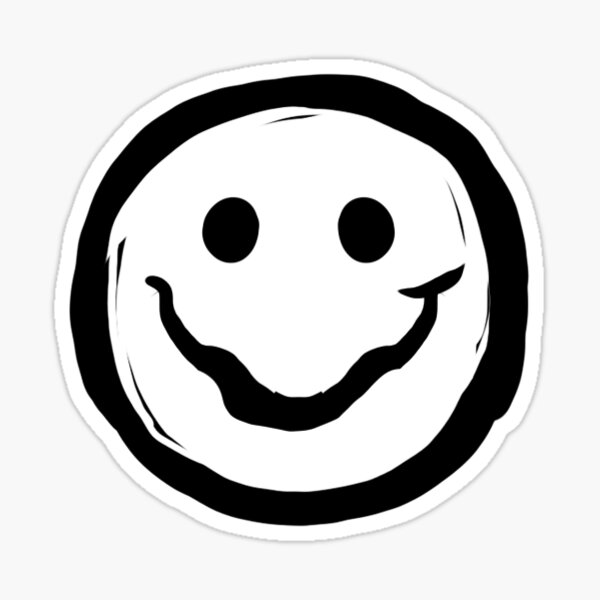 "Creepy Smile Face Sticker" Sticker by Rensflow | Redbubble