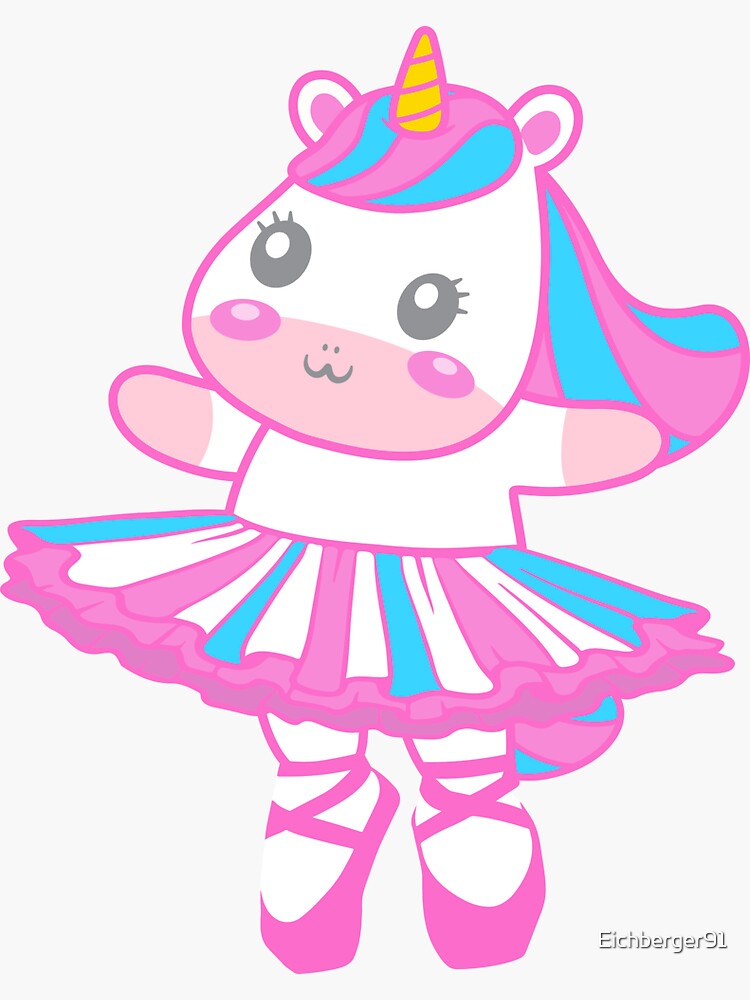 "unicorn, ballet, rainbow, dancer, ballerina," Sticker for Sale by ...