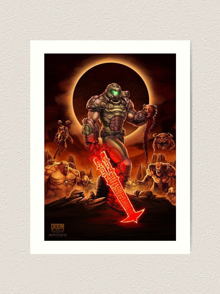 "Doom Eternal Doom Slayers Sword " Art Print for Sale by Vintage ...
