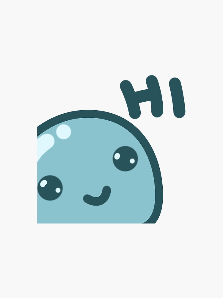 "Hi Emote" Sticker by ACraftyJelly | Redbubble