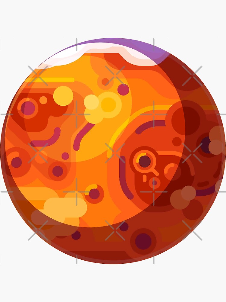 "Mars" Sticker by blipskr | Redbubble