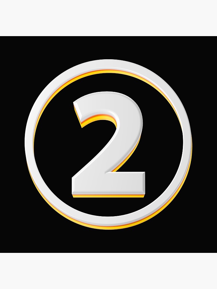 Lámina fotográfica «3d círculo número 2 dos. 2. 2do. Dos. Segundo ...