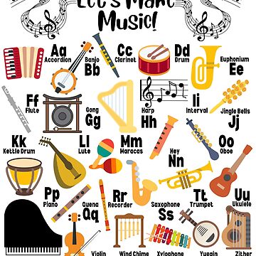 "Let's Make Music Music Alphabet Teacher ABC " Poster for Sale by ...