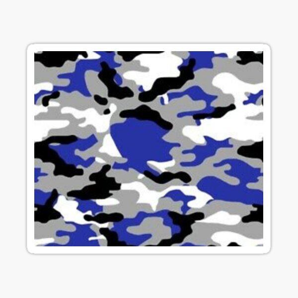 "blue camo" Sticker for Sale by Zwhitley25 | Redbubble