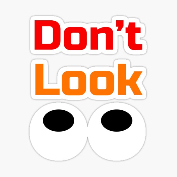 "Dont look up" Sticker for Sale by Risala | Redbubble