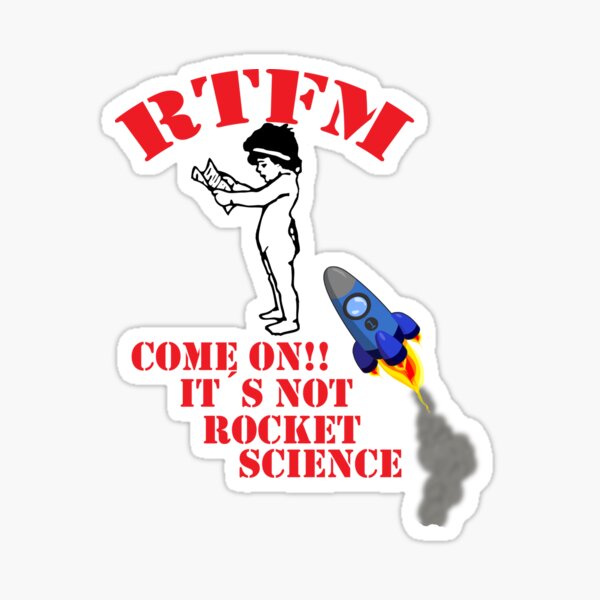 "RTFM" Sticker by Turiddu | Redbubble