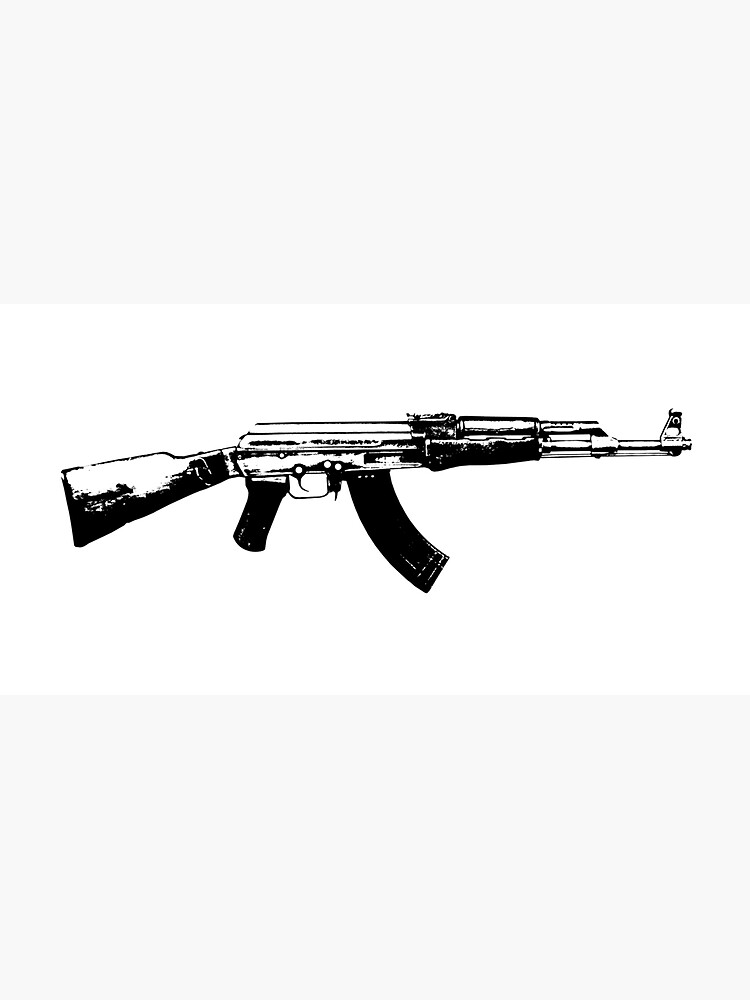 "AK 47" Sticker for Sale by rcarts | Redbubble