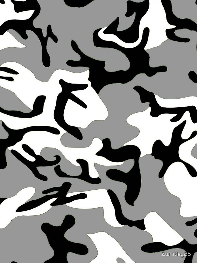 "black and white camo" T-shirt for Sale by Zwhitley25 | Redbubble ...