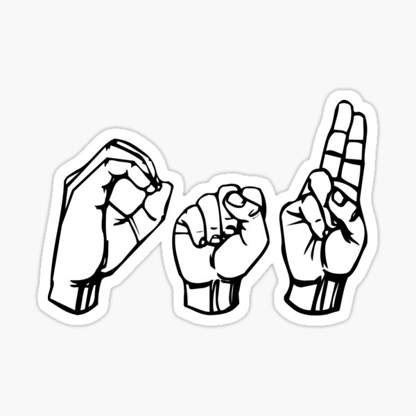 Sign Language Stickers | Redbubble