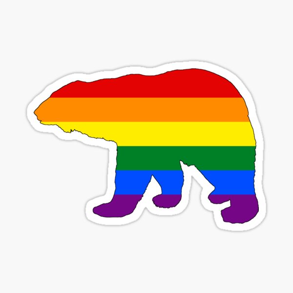 "Rainbow Polar Bear" Sticker by DelirusFurittus | Redbubble