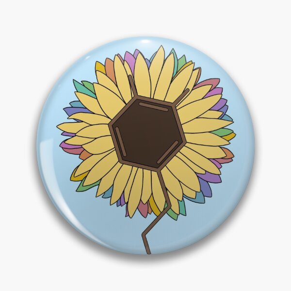 "ADHD Hidden Disability Sunflower" Pin for Sale by krewsonk | Redbubble