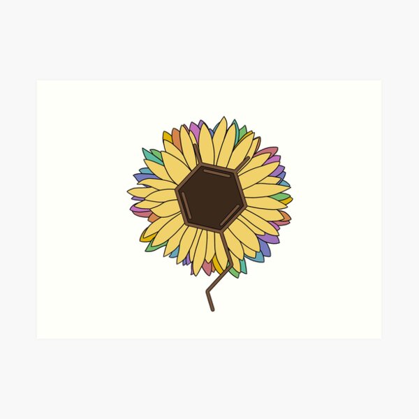 "ADHD Hidden Disability Sunflower" Art Print by krewsonk | Redbubble
