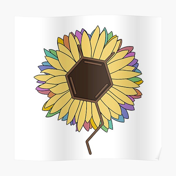 "ADHD Hidden Disability Sunflower" Poster by krewsonk | Redbubble