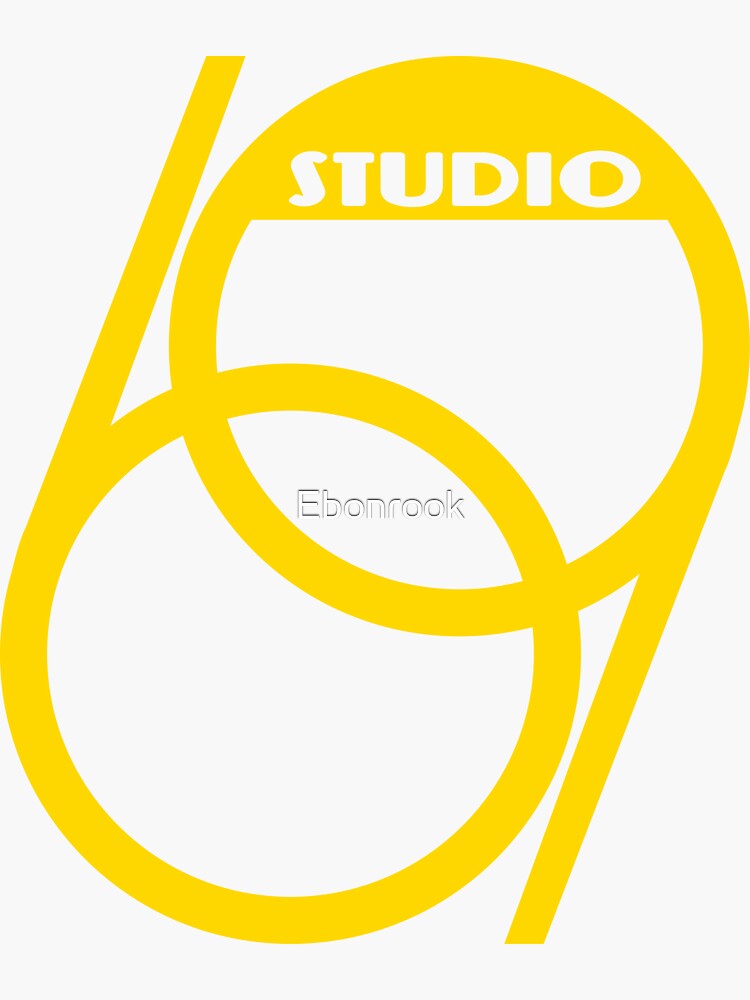 "Studio 69 - Gold Variant" Sticker for Sale by Ebonrook | Redbubble