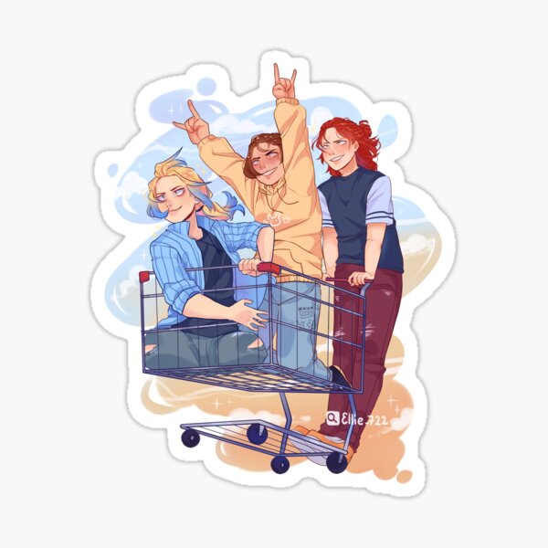 "Three friends" Sticker by Drawness | Redbubble
