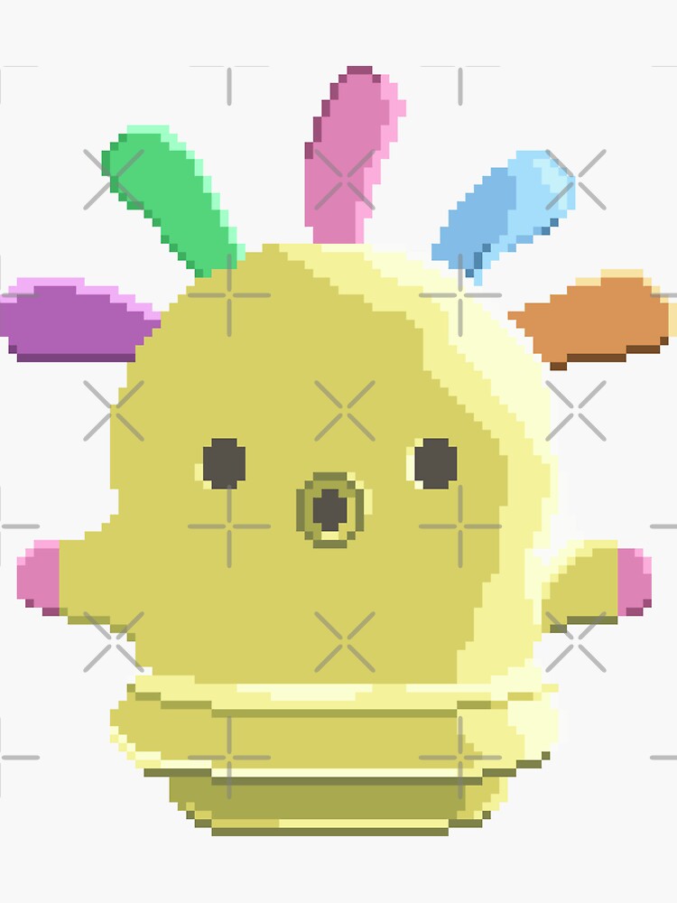 "squeakoid gyroid pixel art " Sticker for Sale by sezalilly | Redbubble