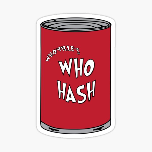 "Who Hash" Sticker for Sale by bwojo25 | Redbubble