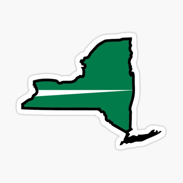 "Jets Modern New York State Map" Sticker for Sale by GangGreenGear ...