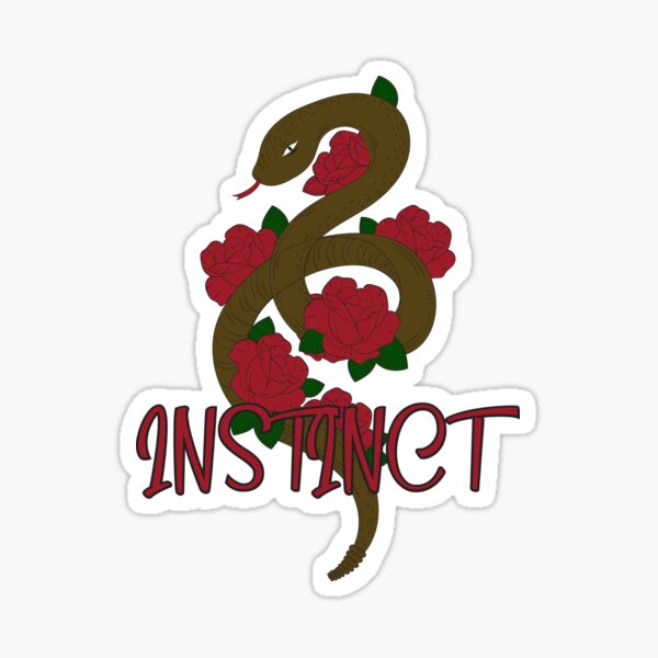 "instinct snake with flowers" Sticker for Sale by VOMOM-ARTS | Redbubble