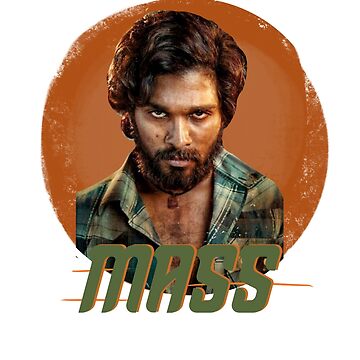 "Pushpa Mass " Sticker for Sale by Harshithartz | Redbubble
