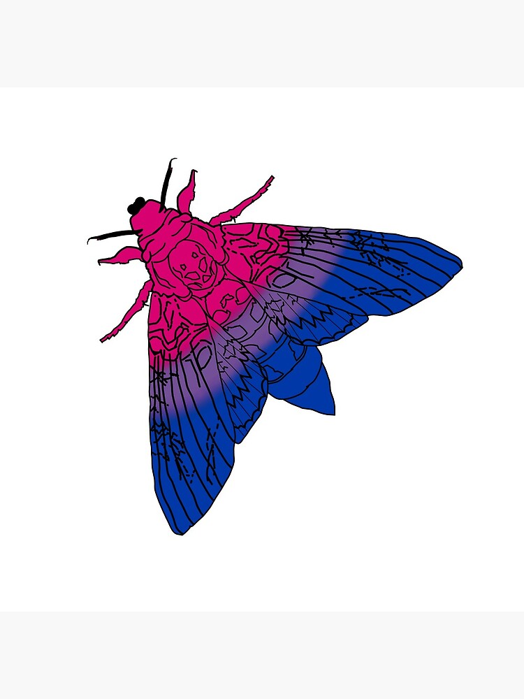 "Bisexual Pride Flag Death Hawk Moth" Poster by hazardouscassi | Redbubble