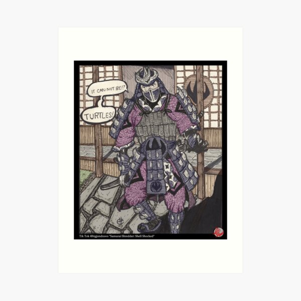"Samurai Shredder "Shell Shocked" Color" Art Print for Sale by ...