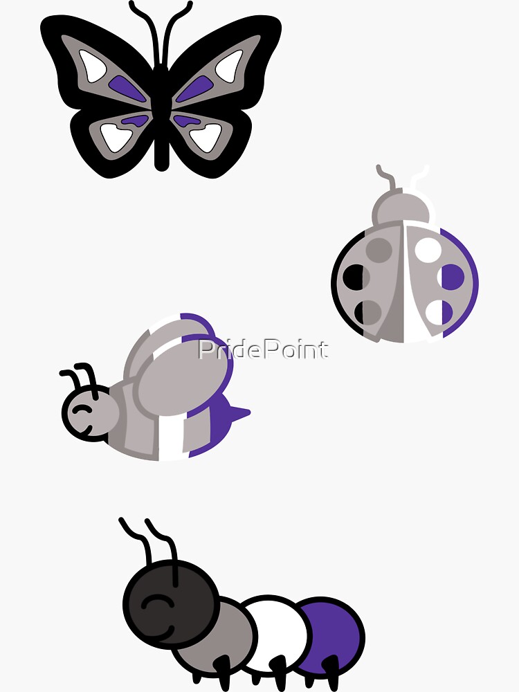 "Asexual Pride Bugs Sticker Pack" Sticker for Sale by PridePoint ...