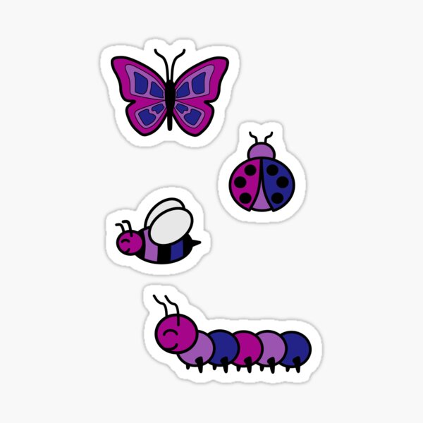 "Bisexual Pride Bugs Sticker Pack" Sticker for Sale by PridePoint ...