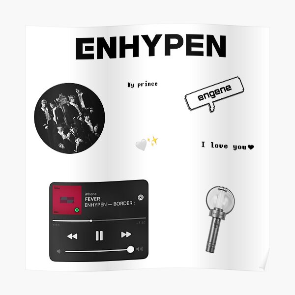 "ENHYPEN Sticker Set" Poster for Sale by Meah-Liv | Redbubble